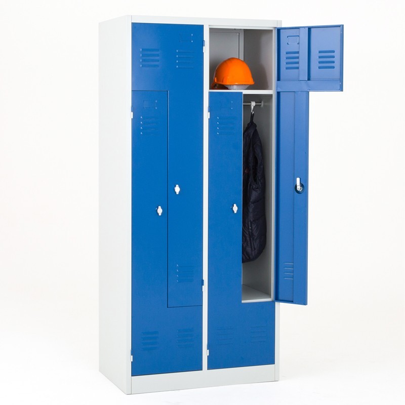 Vestiaire en L, 4 portes, vestiaire en Z, Armoire - Vestimetal