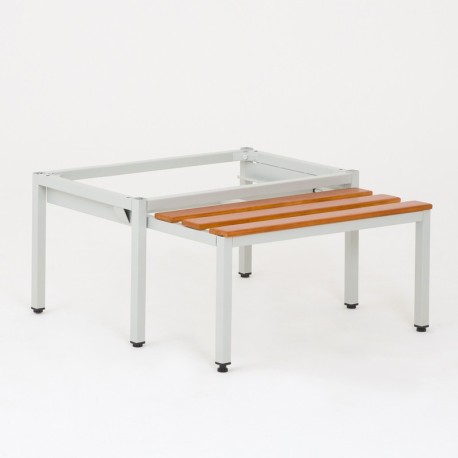 Socle banc escamotable vestiaires MONOBLOCS